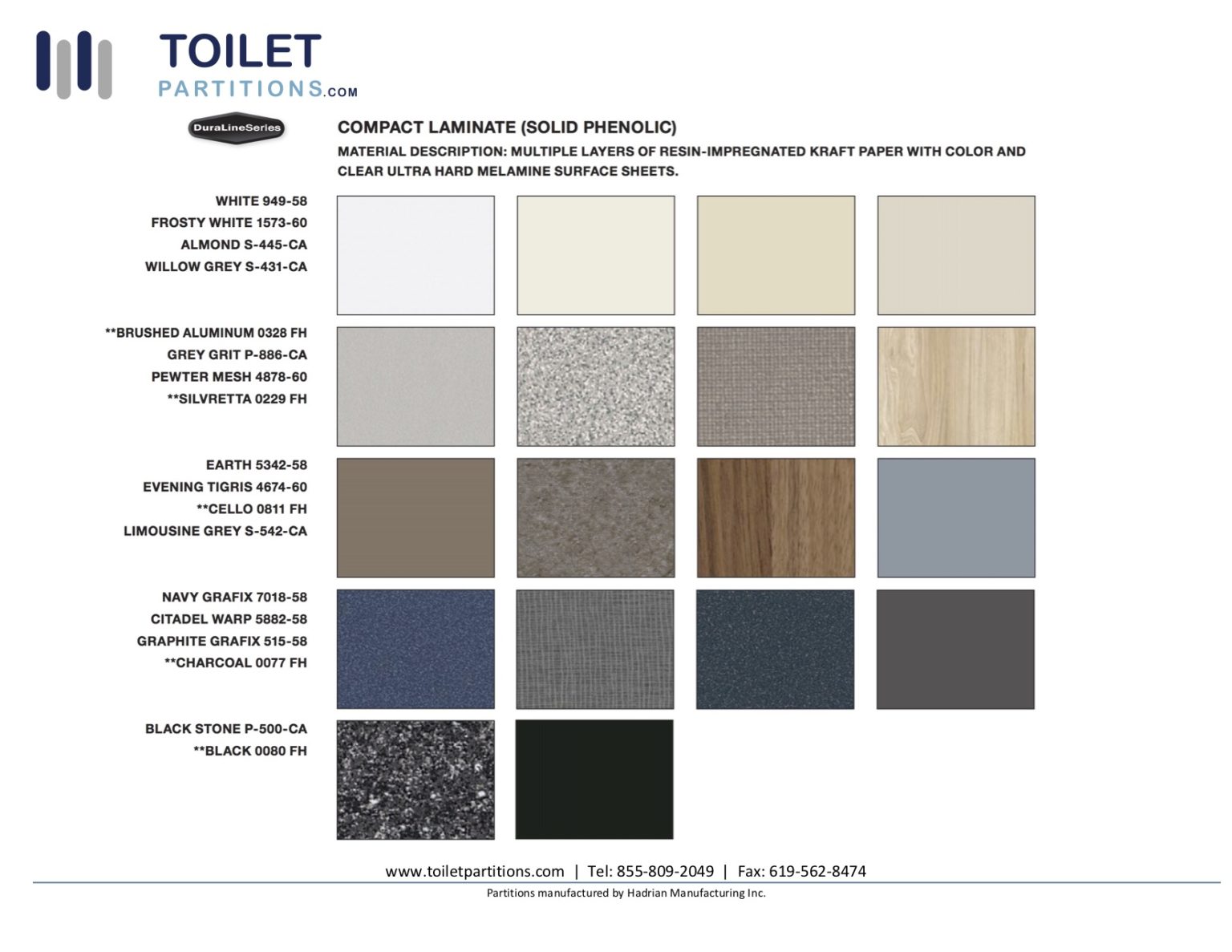 Quick Ship Colors - Toilet Partitions - Toilet Partitions