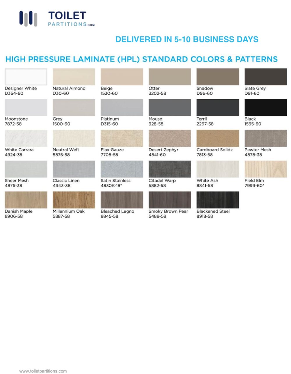 Quote Laminate - Toilet Partitions