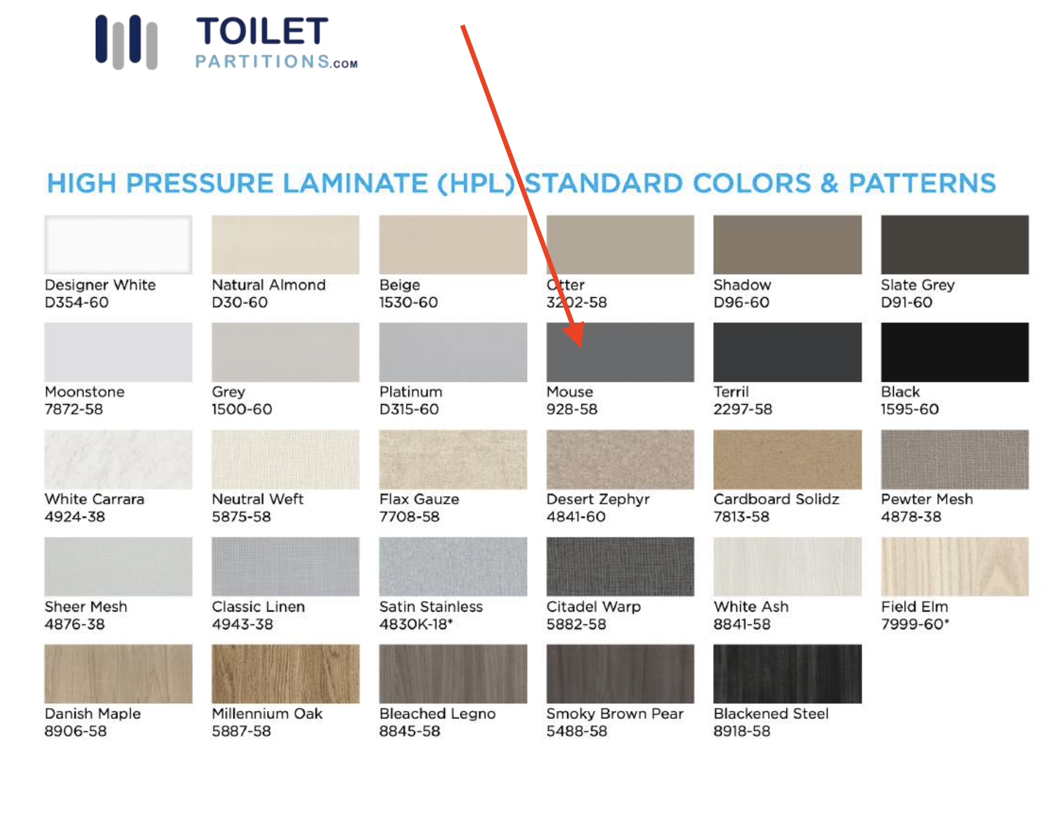 Quote 17032936 Plastic Laminate - Color to be 928-58 Mouse - Toilet ...