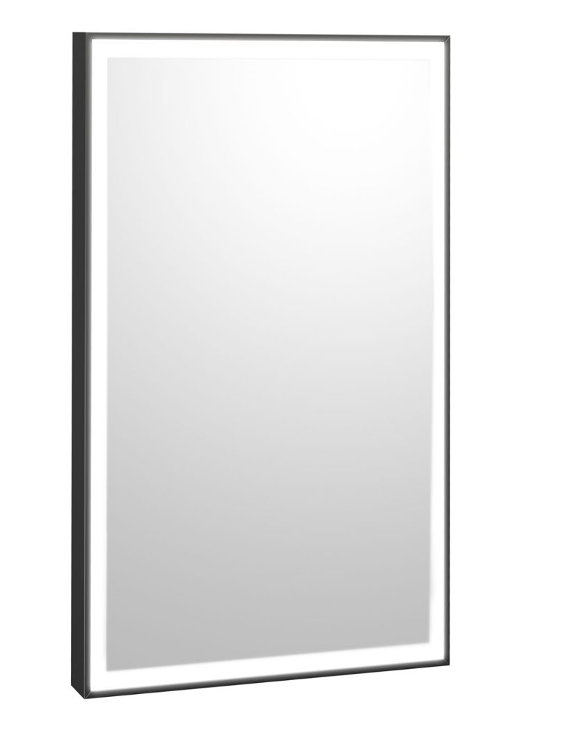 Bobrick B-167 2436.MBLK LED Backlit Mirror (Outer Etched, Matte Black ...