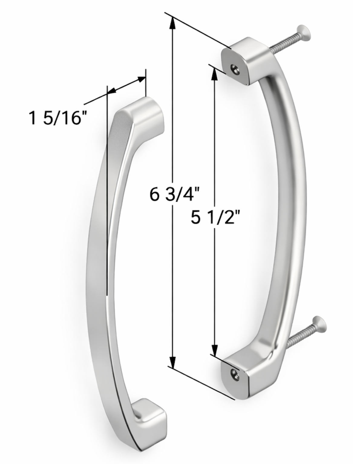 610112 Set of Door Pulls - Toilet Partitions